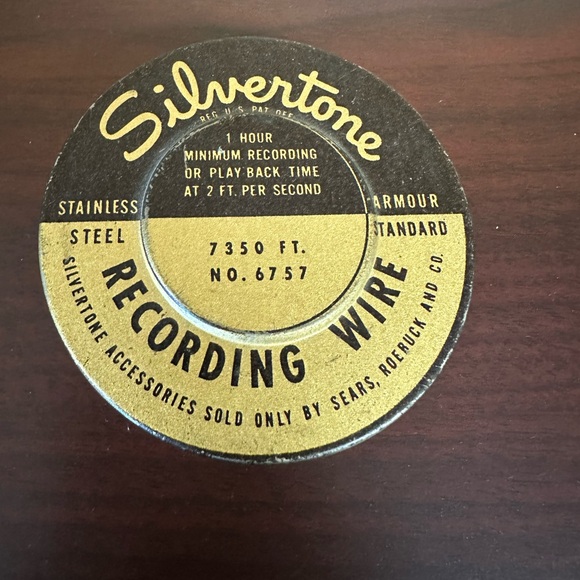 Sears | Other | Vintage 94s Sears Roebuck Silvertone Wire Recorder With ...